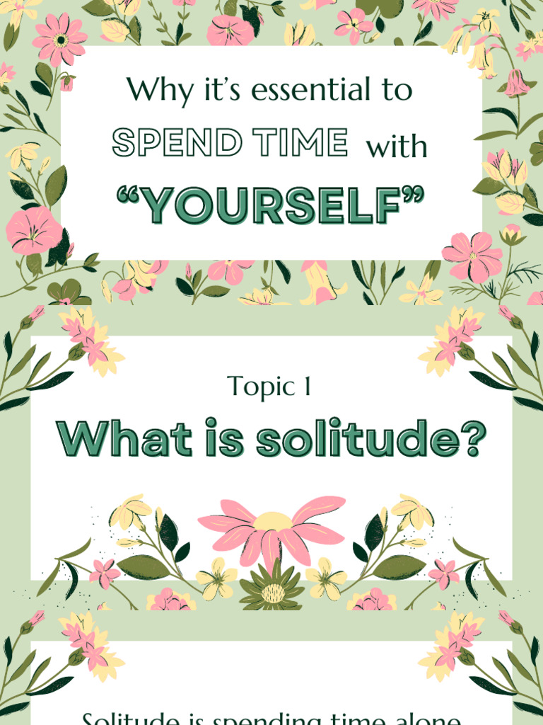 Why It's Essential To Spend Time With Yourself | PDF