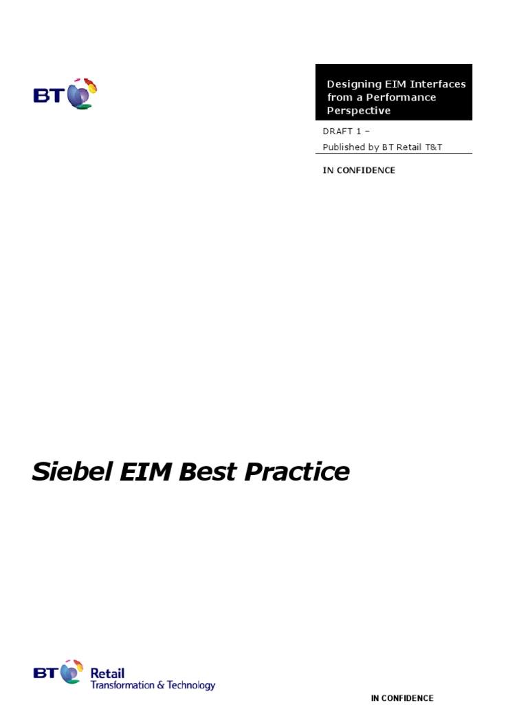 Siebel Eim Best Practise1 Download Free Pdf Sql Parameter Computer Programming