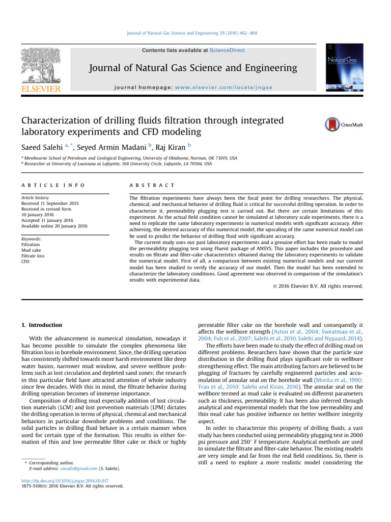 Drilling Fluids Filtration Analysis via CFD | PDF | Porosity ...