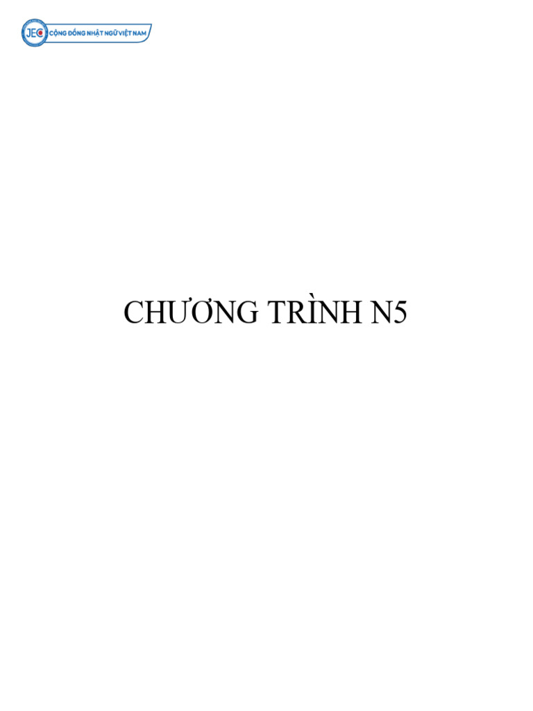 SÁCH SƠ CẤP N5 JEC | PDF