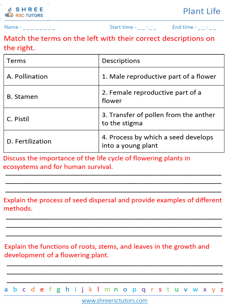 Life Cycle of Flowering Plants 5 | PDF
