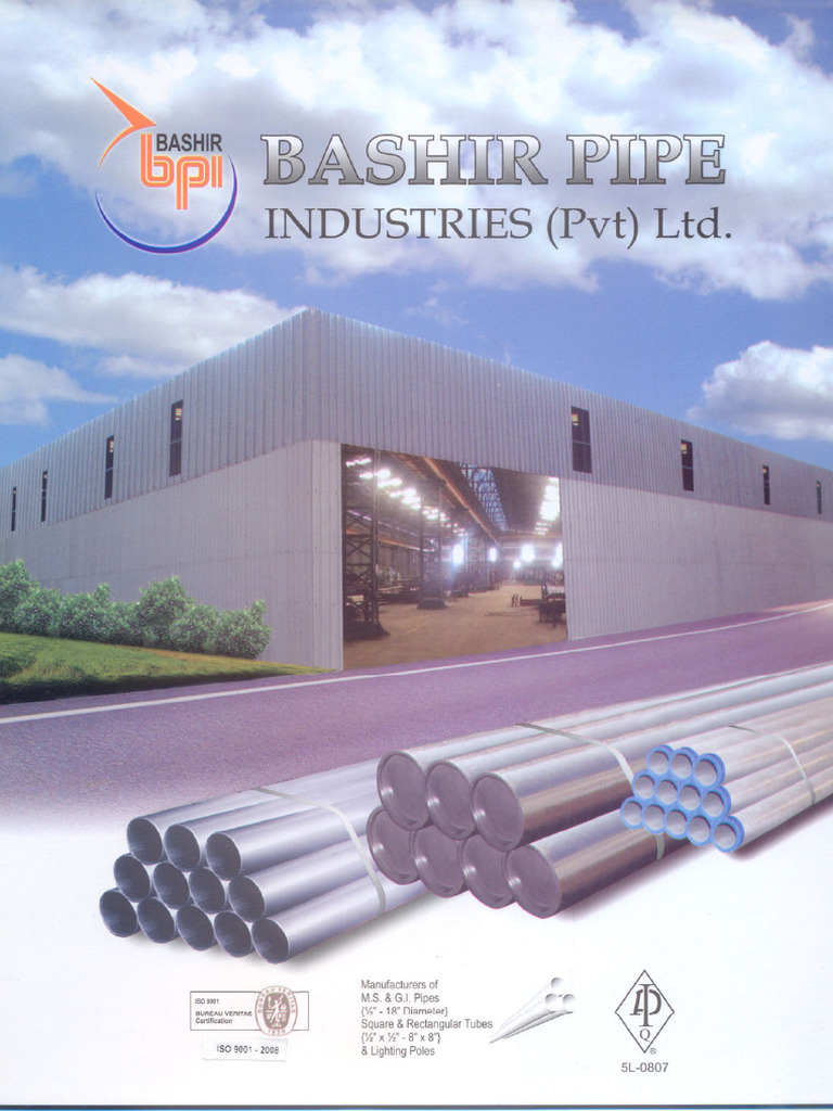 Bashir Pipe Industries Product Brochure Complete | PDF