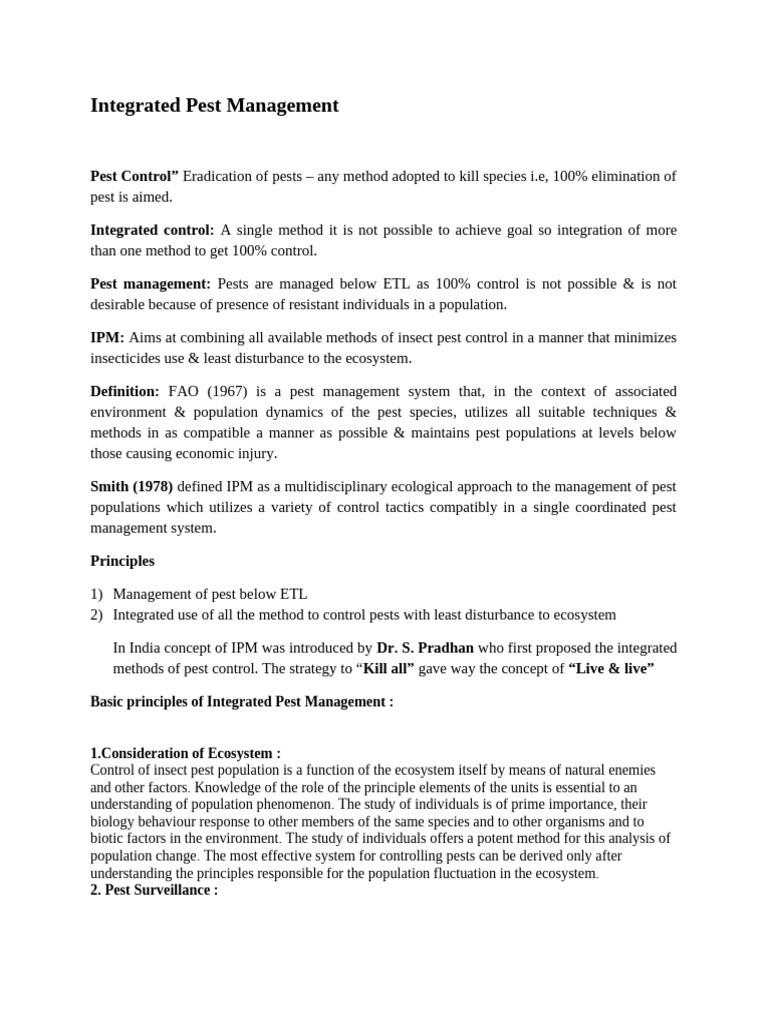 Integrated Pest Management | PDF | Pest Control | Pesticide