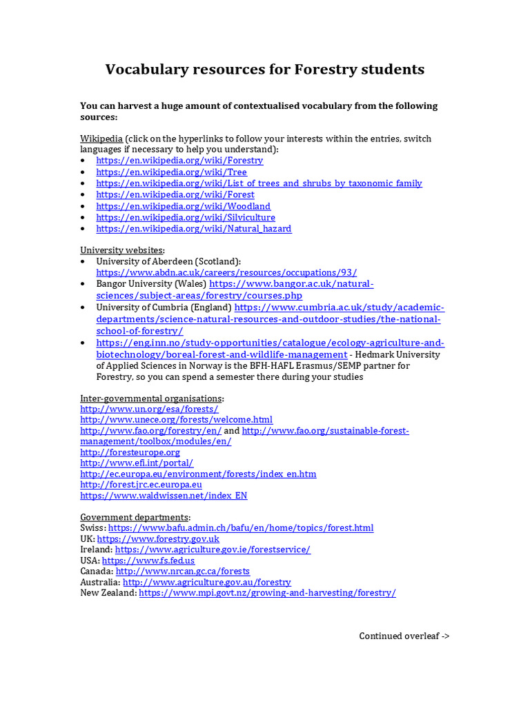Forestry (Various Links) - 1 | PDF | Natural Resource Management | Forests