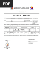 Service Record Template for Teachers | PDF