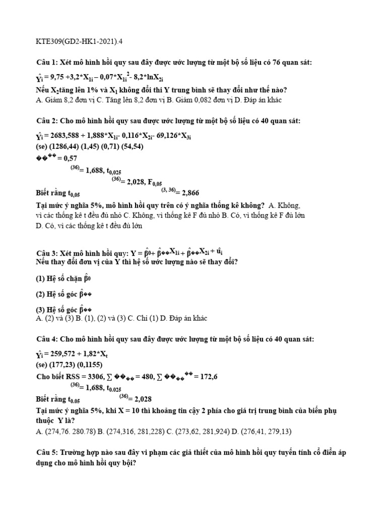 MCQs chương 3-4 KTL | PDF