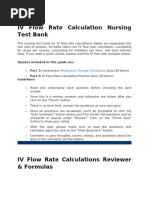 Iv-Infusion-Rate-Calculations and Sample Questions | PDF | Intravenous ...
