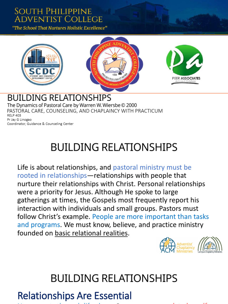 Jesus' Model for Building Relationships | PDF | Jesus | Pastor