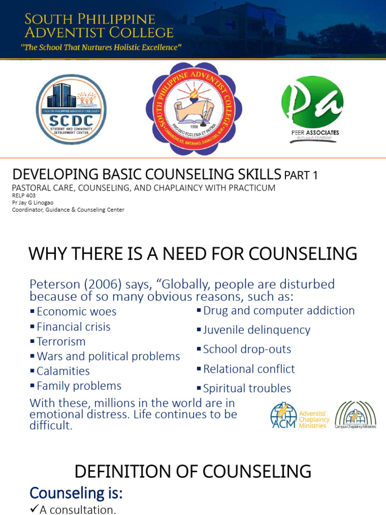 Lesson 10 Developing Basic Counseling Skills Part 1 | PDF | Feeling ...