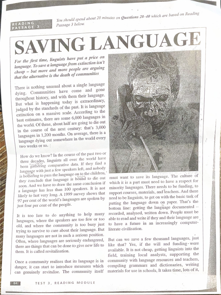 Saving Language | PDF