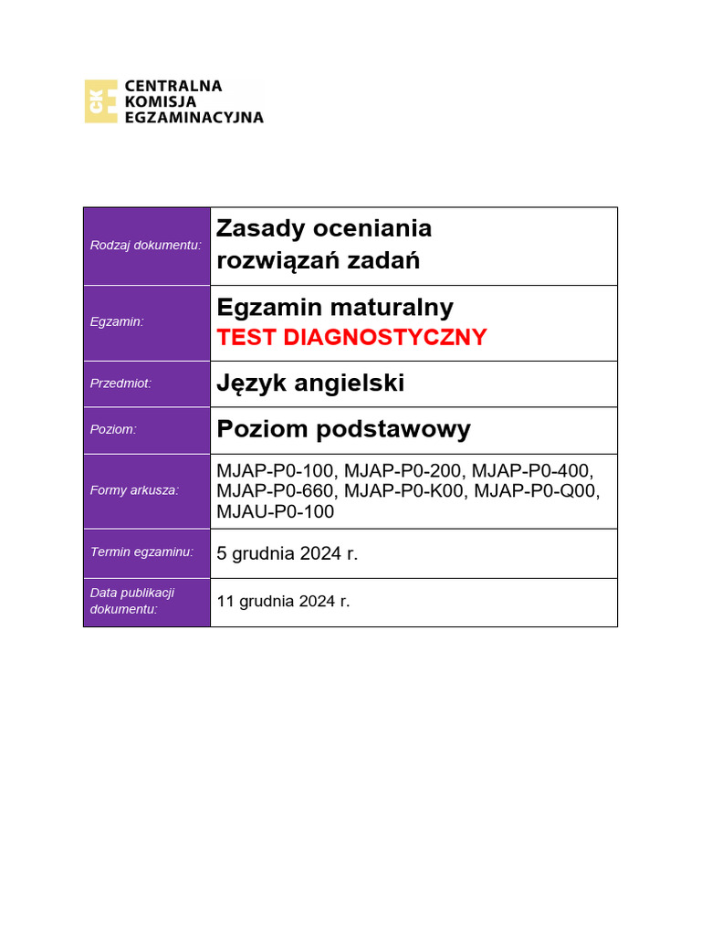 Matura próbna podst | PDF