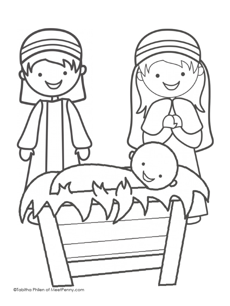 Nativity Coloring Page | PDF