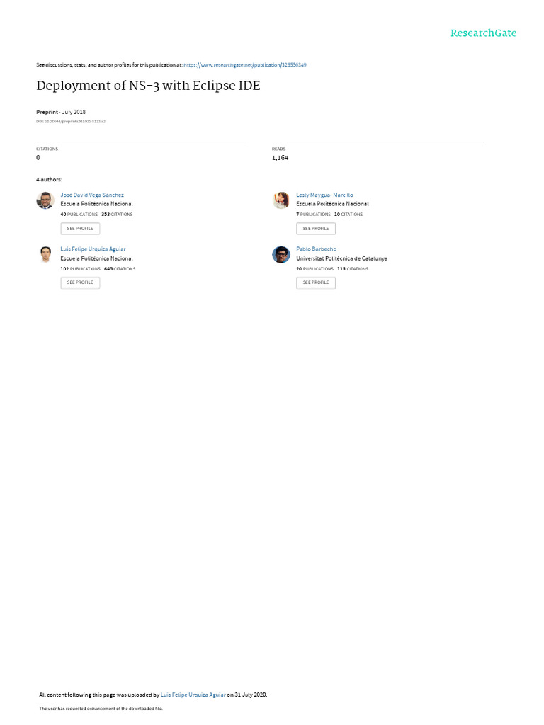 Deployment of NS-3 With Eclipse IDE | PDF | Computer Network | Eclipse (Software)