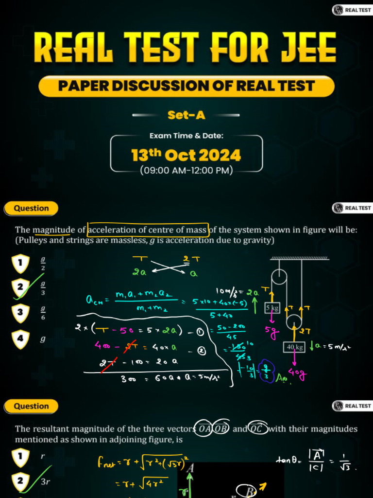 JRTS01 JEE Dropper Physics Annotated | PDF