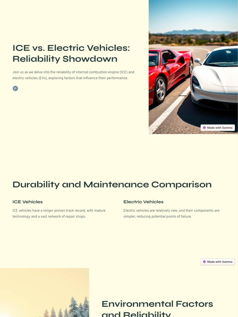 ICE vs. Electric Vehicles: Reliability Showdown | PDF