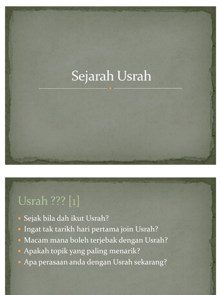Sejarah Usrah - Beta Version | PDF