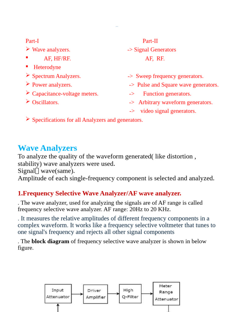 EMI Unit 2 Signal Analyzers & Generators | PDF | Electronic Oscillator | Amplifier