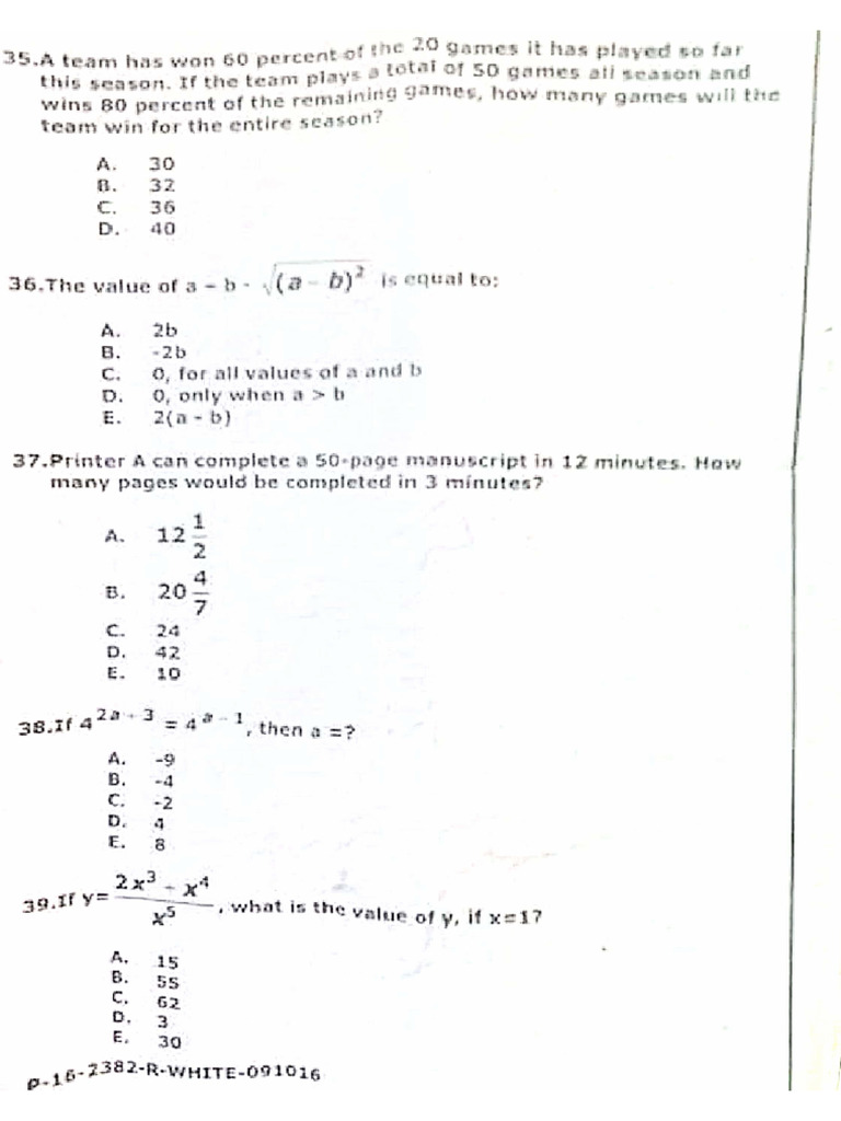 Quantitative Reasoning | PDF