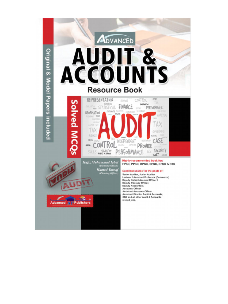 Advanced Audit Accounts MCQs Resource Book | PDF | Expense | Audit
