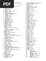 Printable List of Countries and Capitals by Continent | PDF | Asia ...
