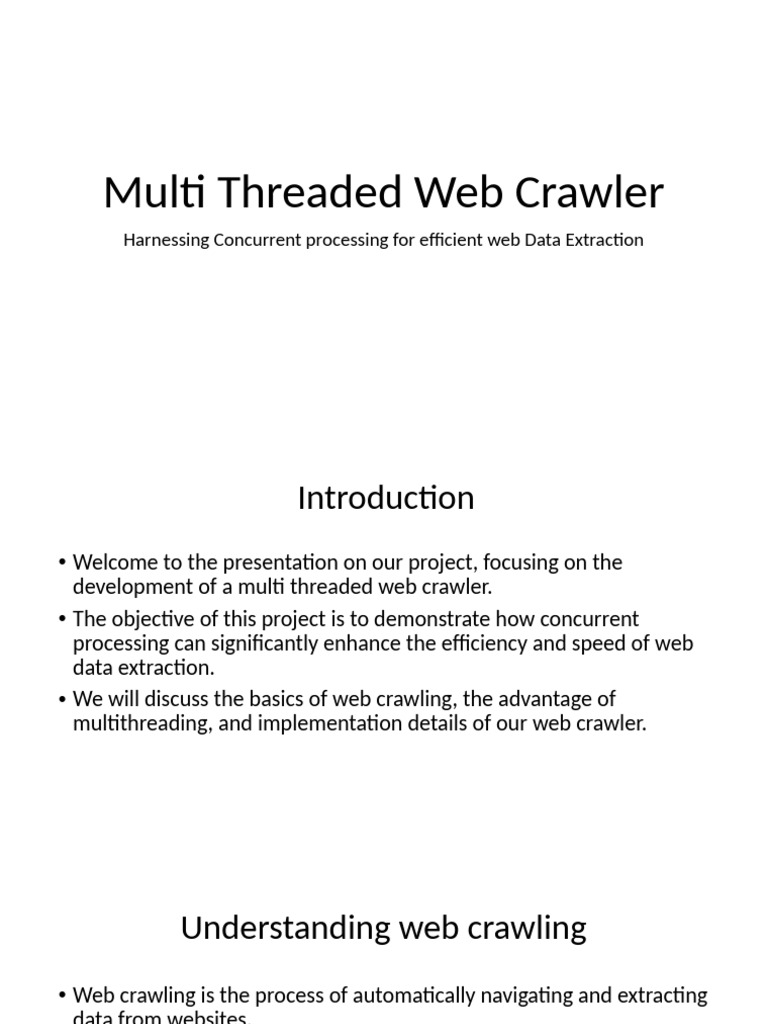 Multi Threaded Web Crawler Efficiency Pdf Thread Computing