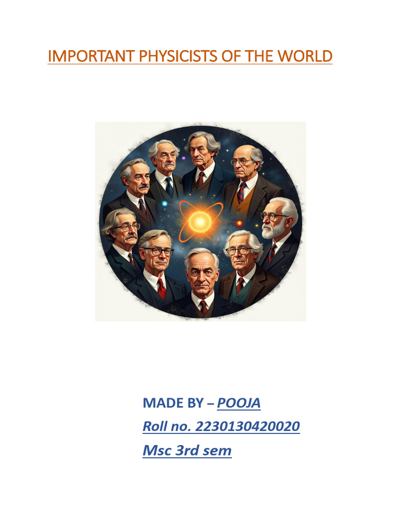 Key Physicists Who Shaped Science | PDF | Quantum Mechanics | Physics
