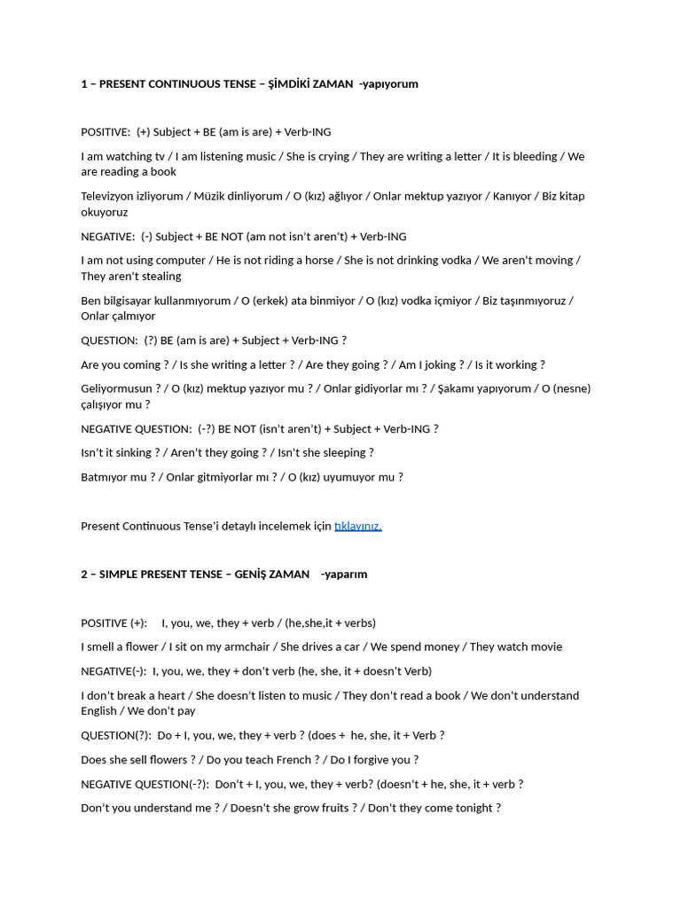 English Tenses Explained: A Guide | PDF | Grammatical Tense | Verb