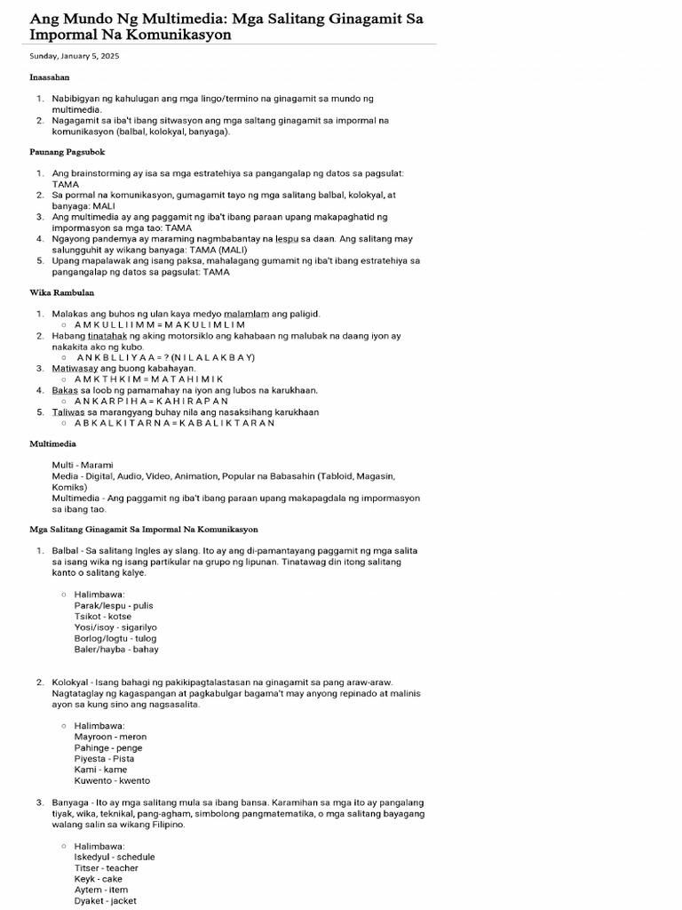 Ang-Mundo-Ng-Multimedia-Mga-Sal-2 | PDF