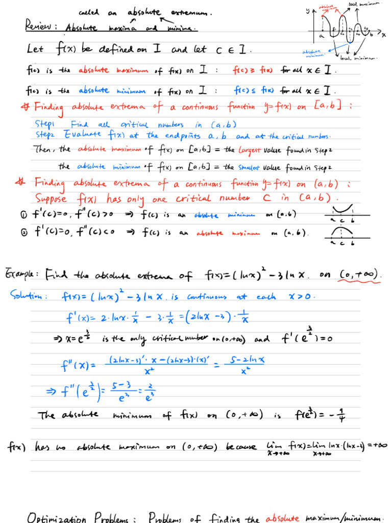 Lecture 23 Optimization Problems and Antiderivative | PDF
