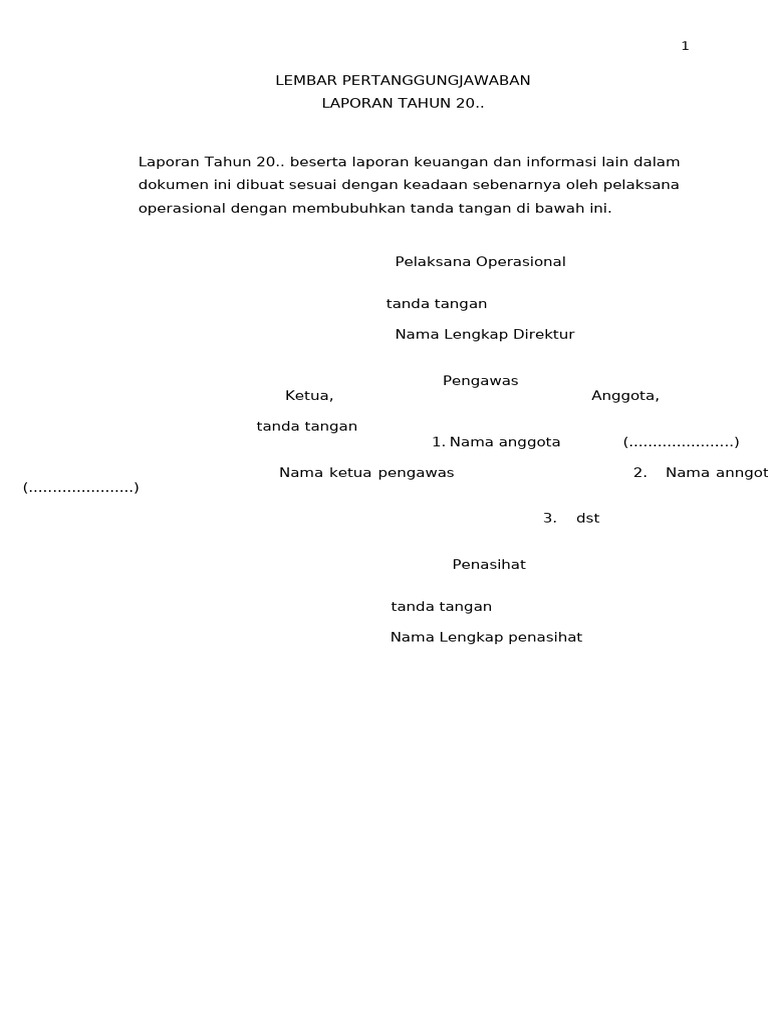LPJ BUMDes Sesuai Permendesa 3 THN 2021 | PDF