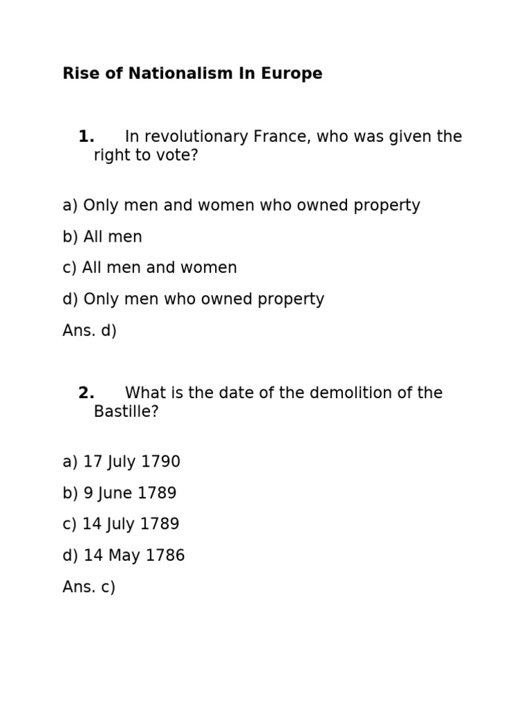 Nationalism in 19th Century Europe | PDF