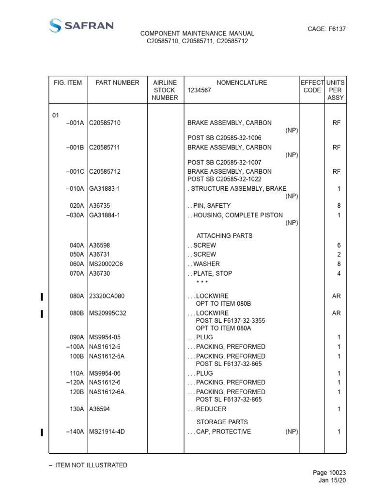 ATR C20585712 Brake - Input | PDF | Manufactured Goods
