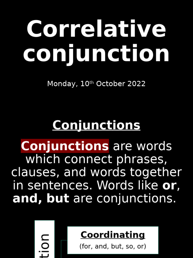 Correlative Conjunctions | PDF