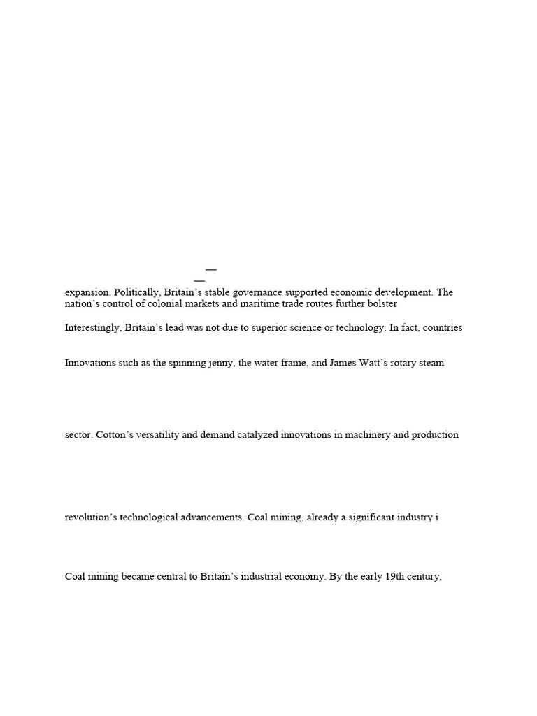 The Industrial Revolution Notes | PDF | Industrial Revolution | Rail ...
