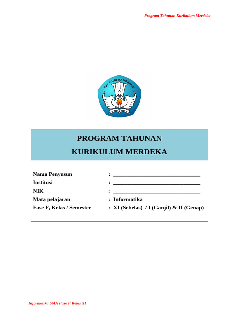 5. PROTA Kurikulum Merdeka | PDF