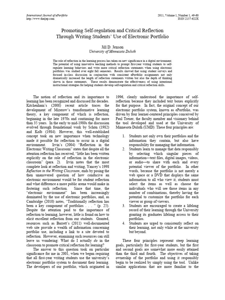 use of e-folio | PDF | Learning | Motivation