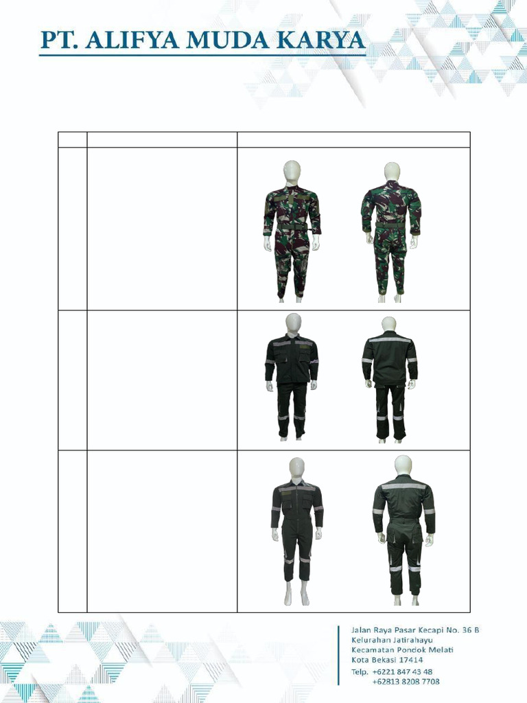 Barang Yang Sudah Di Produksi PT Alifya MK. | PDF