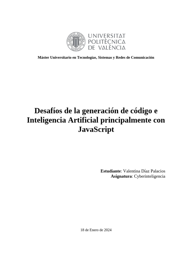 IA y JavaScript: Desafíos en Generación de Código | PDF | Inteligencia ...