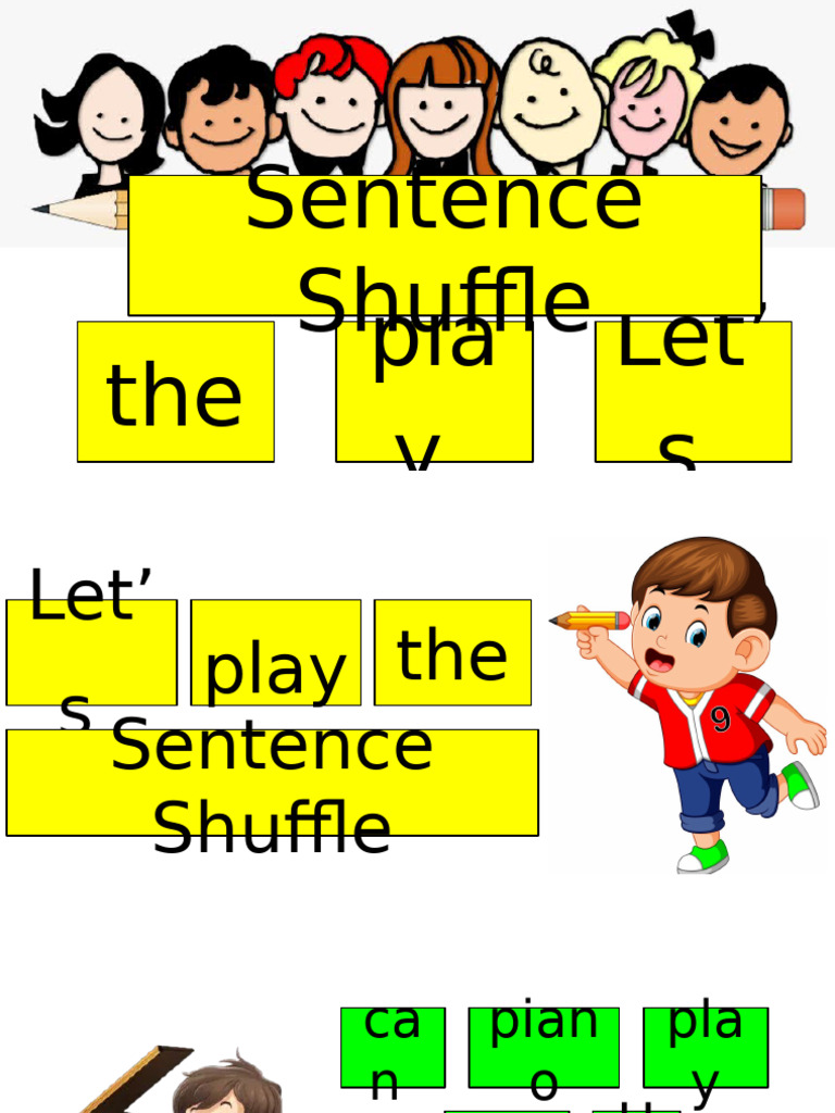 Sentence Shuffle Game for Kids | PDF