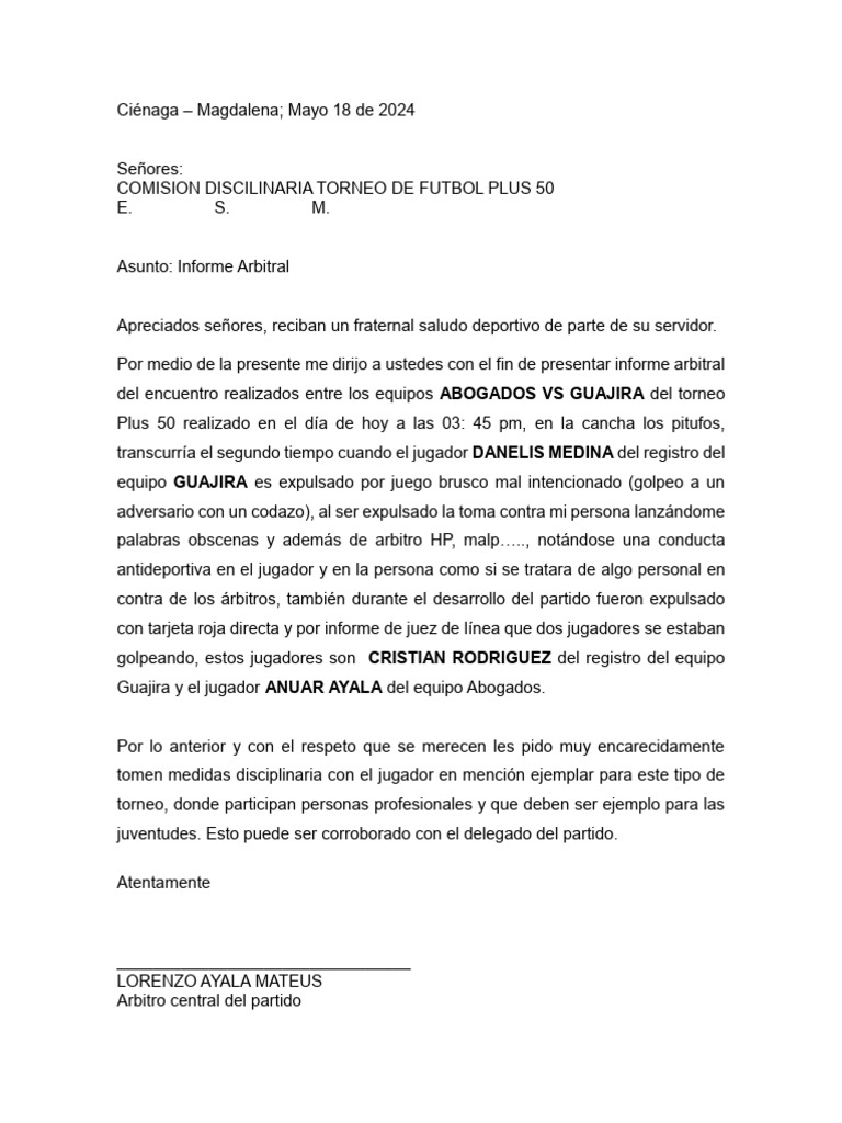 Informe Arbitral | PDF