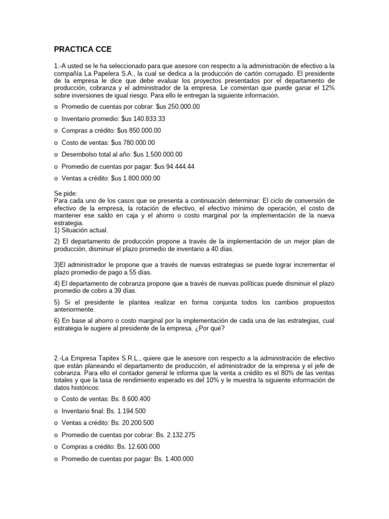 PRACTICA CCE | PDF | Ahorro | Business