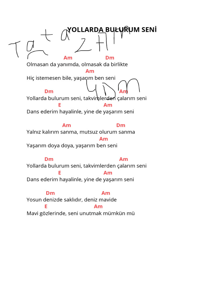 Yollarda Bulurum Seni̇i̇ | PDF