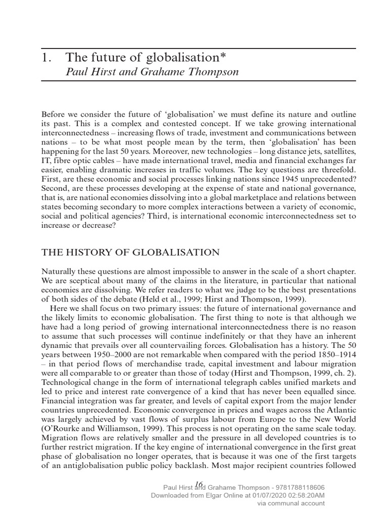 The Handbook of Globalisation, Third Edition - The Future of ...
