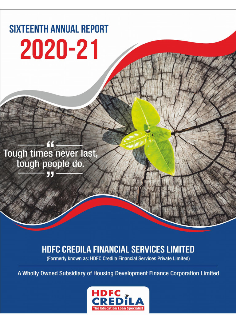 HDFC Credila Annual Report FY2020 21 | PDF | Audit | Debt