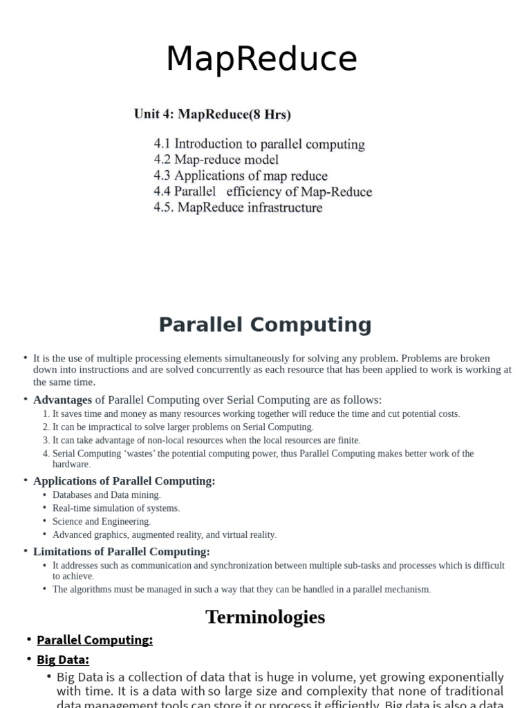 CC Unit4 | PDF | Map Reduce | Apache Hadoop