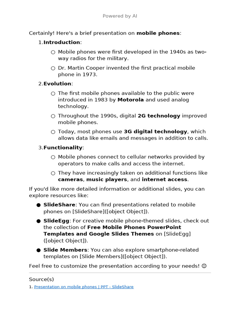 Mobile Phones PPT | PDF