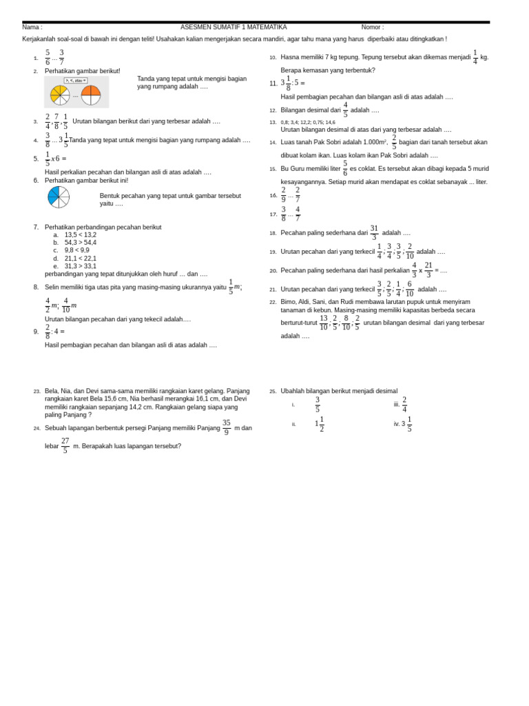Latihan AS 1 2425 v2 | PDF