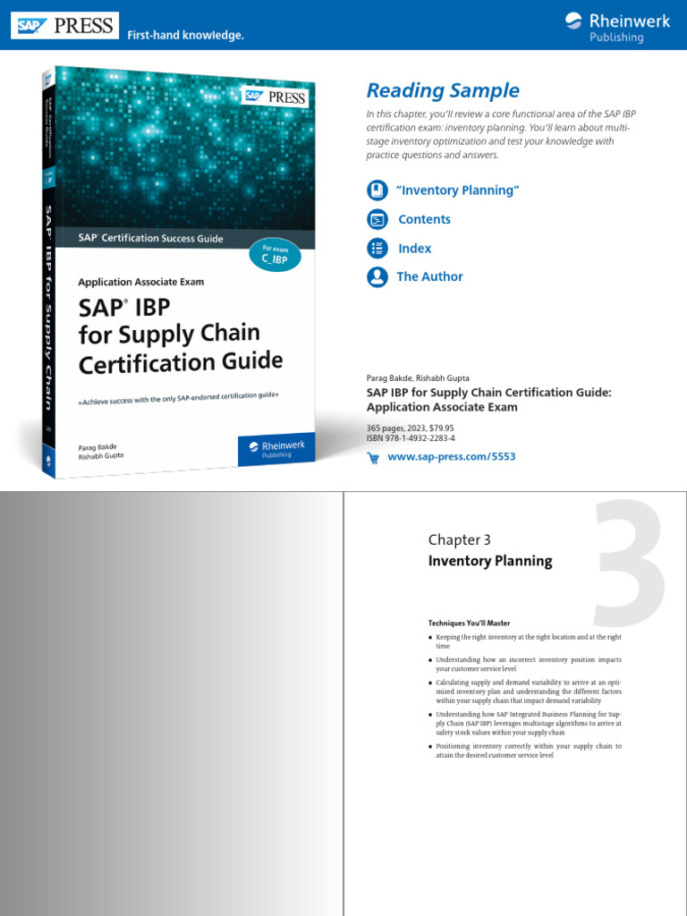 Reading Sample Sap Ibp For Supply Chain Certification Guide | PDF ...