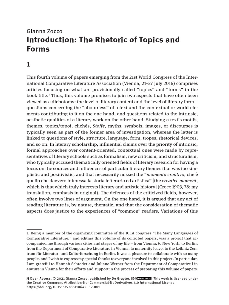 Introduction The Rhetoric of Topics and Forms | PDF | Satire | Rhetoric