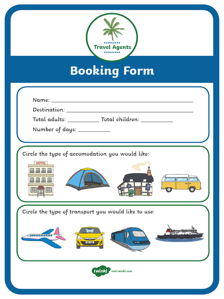Travel Booking Form Template | PDF